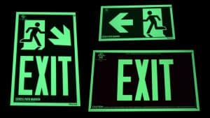 Are photoluminescent exit and egress signs code compliant?