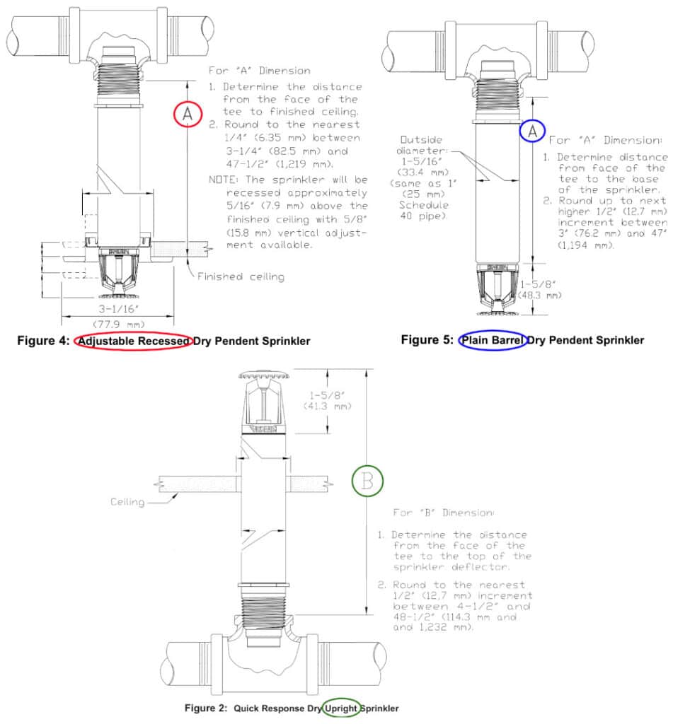 Dry Sprinkler Heads: How to Determine & Measure Barrel Length