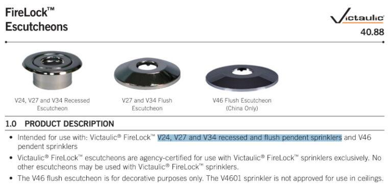 “Flush” vs Flush Sprinkler Escutcheon: What Must Be Listed?